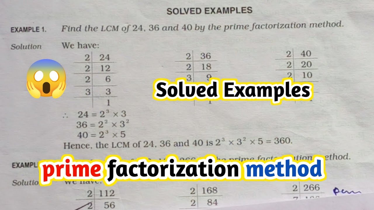 🔥 Find the LCM of 24 36 and 40 by the prime factorization method 😱 - YouTube