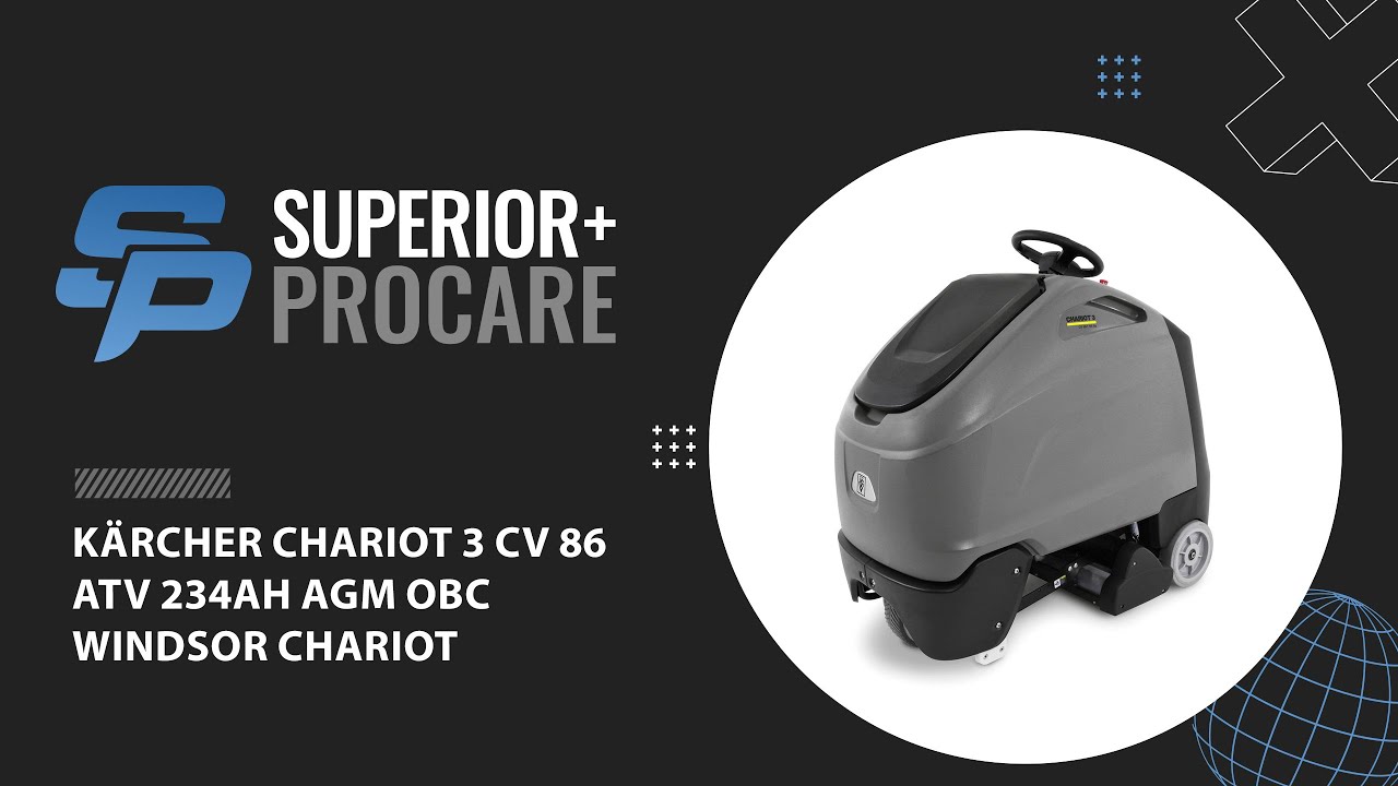 KARCHER CHARIOT 3 CV 86 ATV 234AH OBC STAND-ON VACUUM - OPERATION - YouTube