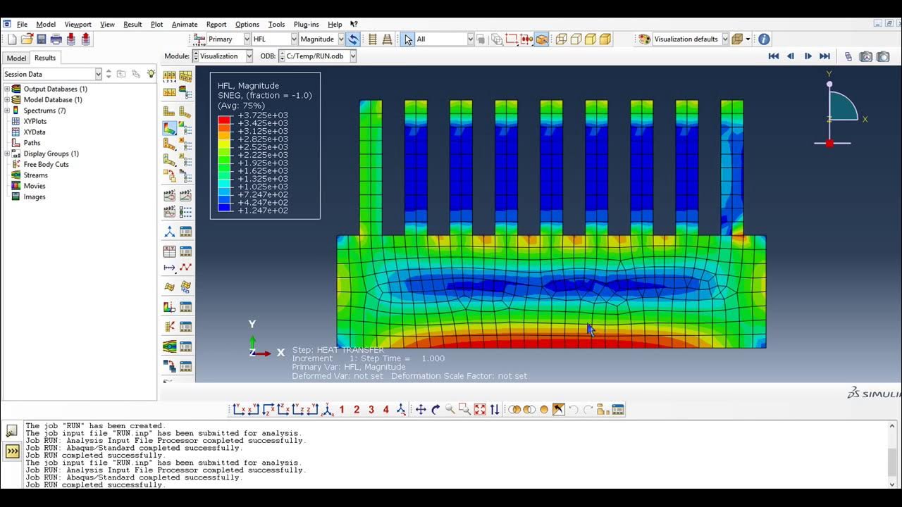 Finite Element Heat Transfer Analysis 2D - Abaqus CAE - YouTube