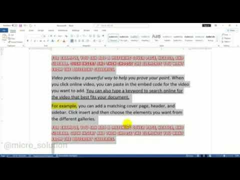 Ms word formate - YouTube