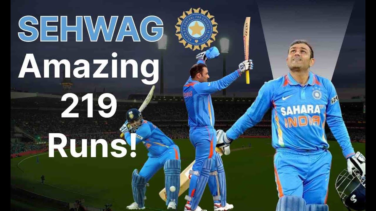 Virender Sehwag SMASHES 219 runs Vs West Indies | Highlights - YouTube