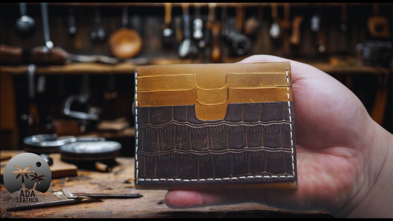 Making a Leather Wallet from Scratch – Step by Step Handcrafting - YouTube