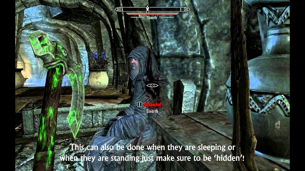Skyrim - lvl 100 sneak guide fast - YouTube