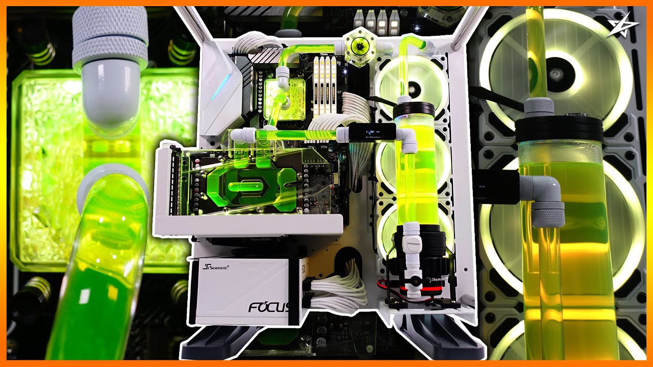 Thermaltake Core P3 Snow Edition (cooling water "Yellow") - YouTube