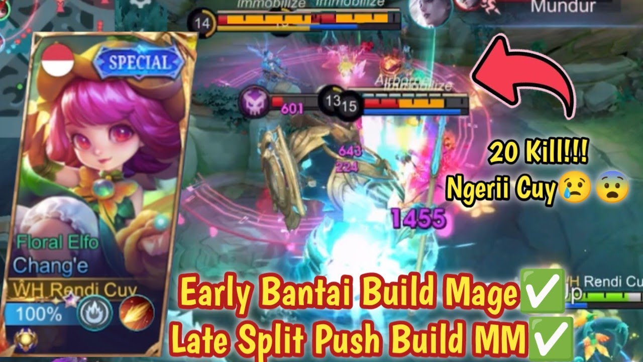 CHANG'E EARLY BUILD MAGE, LATE DIGANTI JADI BUILD MARKSMAN! BUILD ...