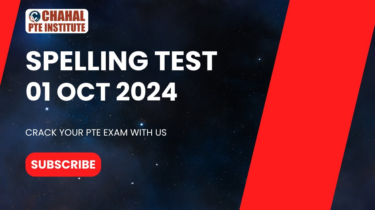 Spellings for PTE | PTE listening words list | 01 October 2024 | Most ...