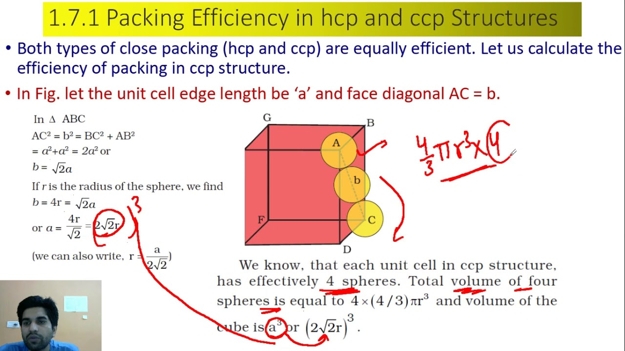 packing efficiency ncert class 12 , packing efficiency in FCC, BCC ...