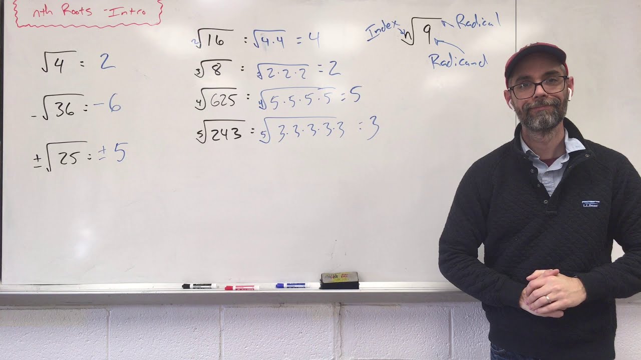 Algebra: Intro to Finding nth Roots - Radicals with Index Other than 2 ...
