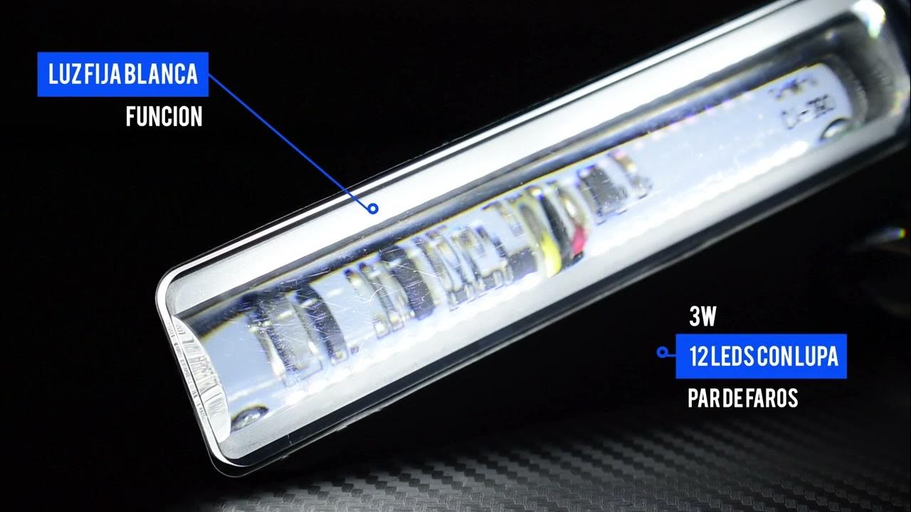 Par Faro 12 Led Barra Lupa C/estrobo Alta Y Baja - Italio - YouTube