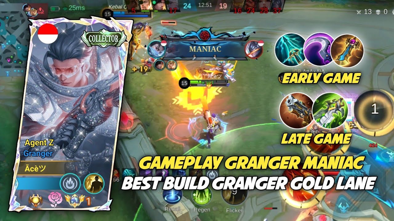 BEST BUILD GRANGER GOLD LANE | TOP GLOBAL GRANGER MLBB - YouTube