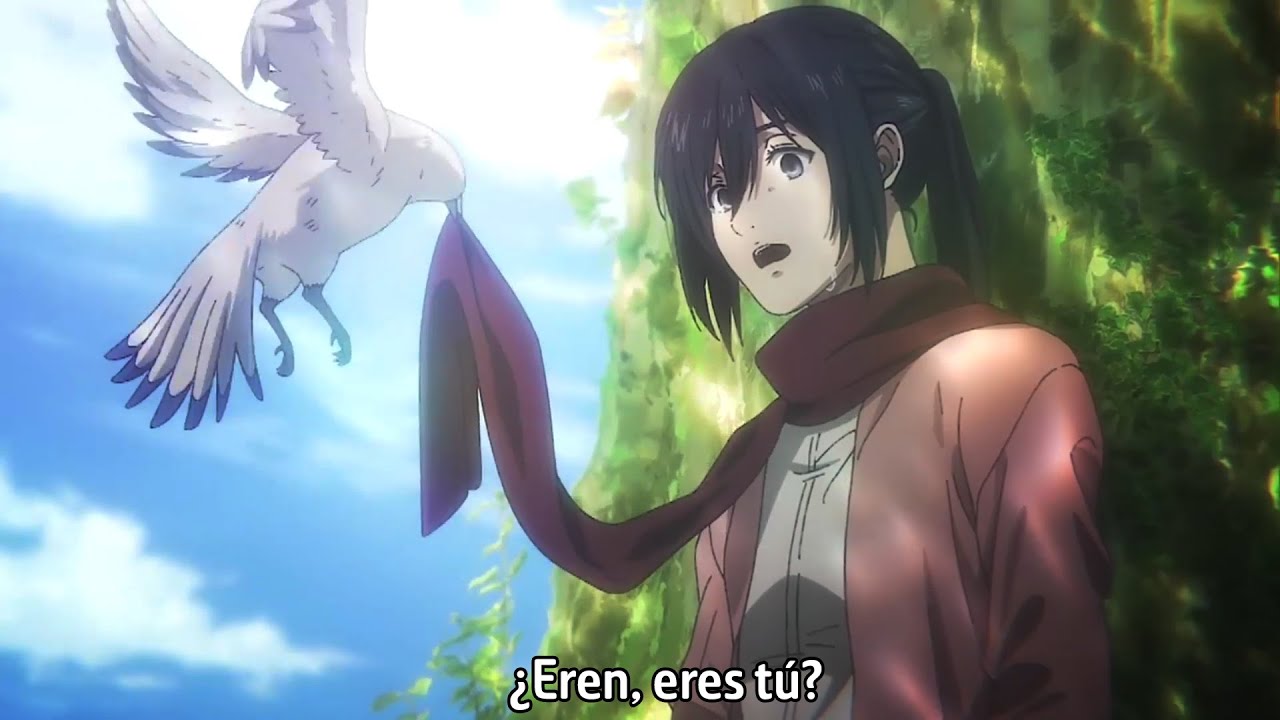 Eren se vuelve una paloma y se reencuentra con Mikasa - YouTube