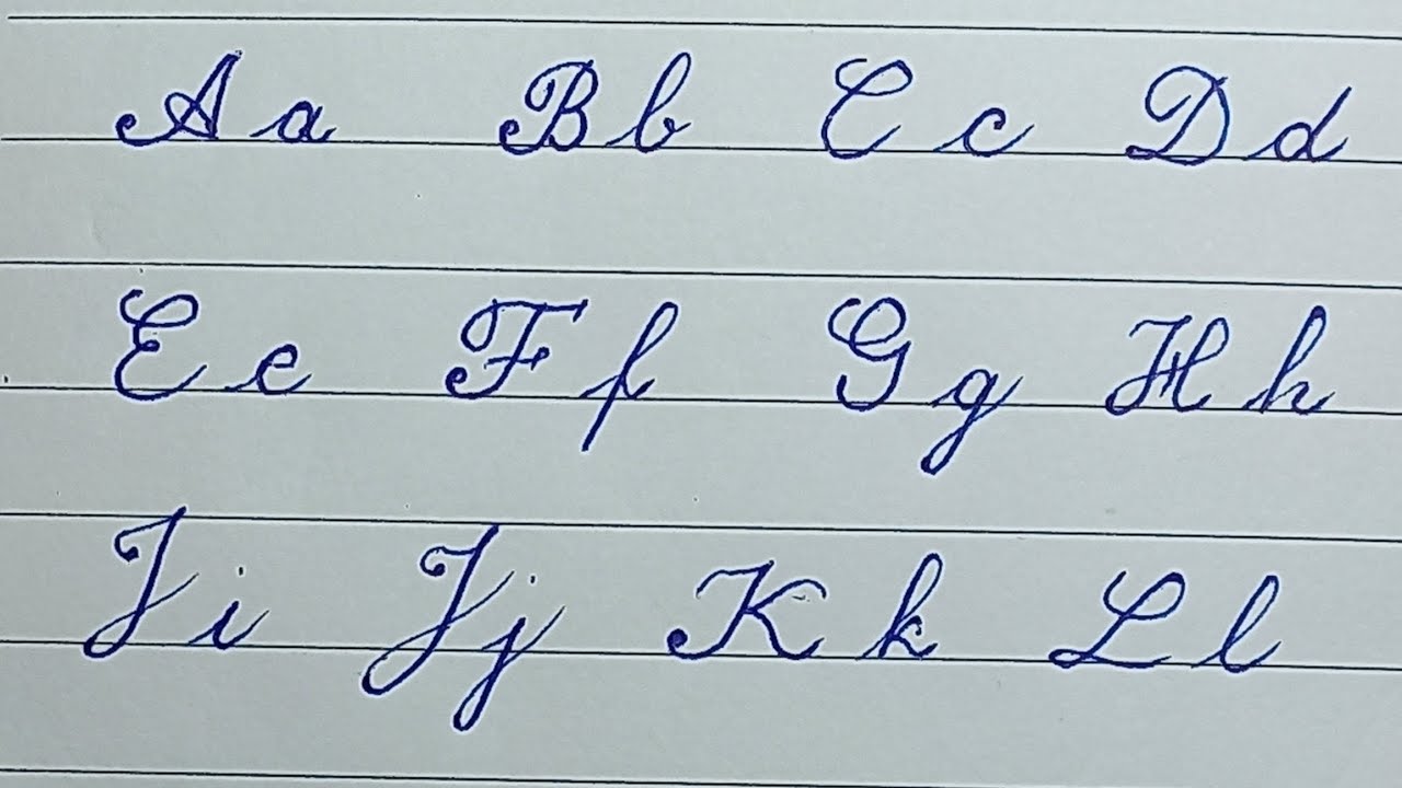 How to Write Capital and Small Letter | Cursive Writing a to z |Cursive ...