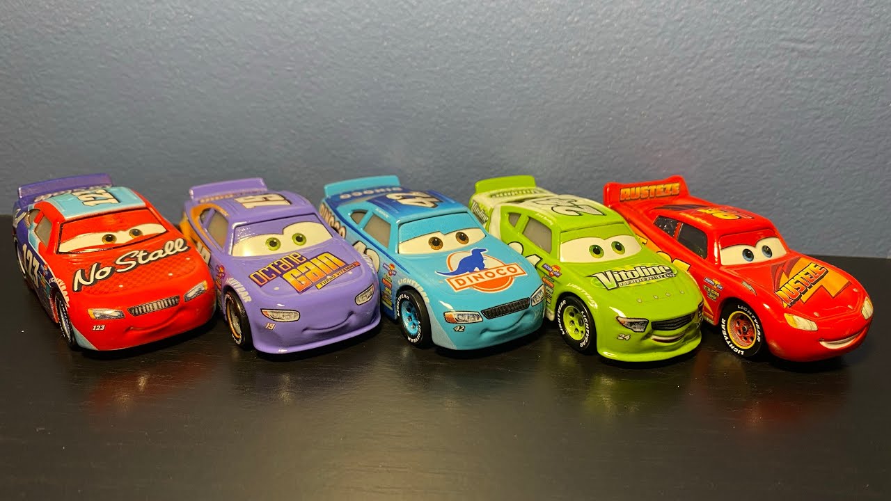 Disney Pixar Cars Rocker Arms International Speedway 5 Pack Unboxing ...