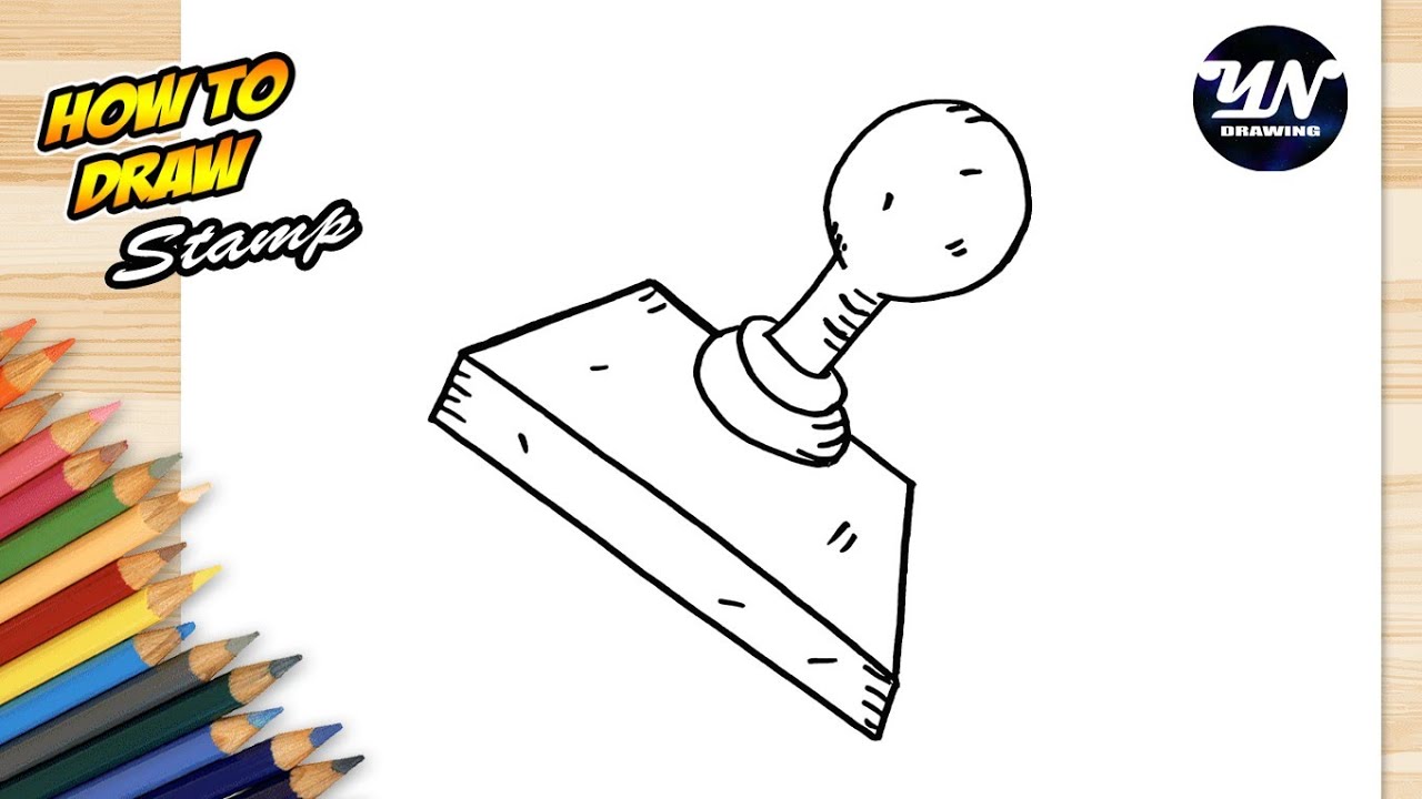 How to Draw Stamp - YouTube