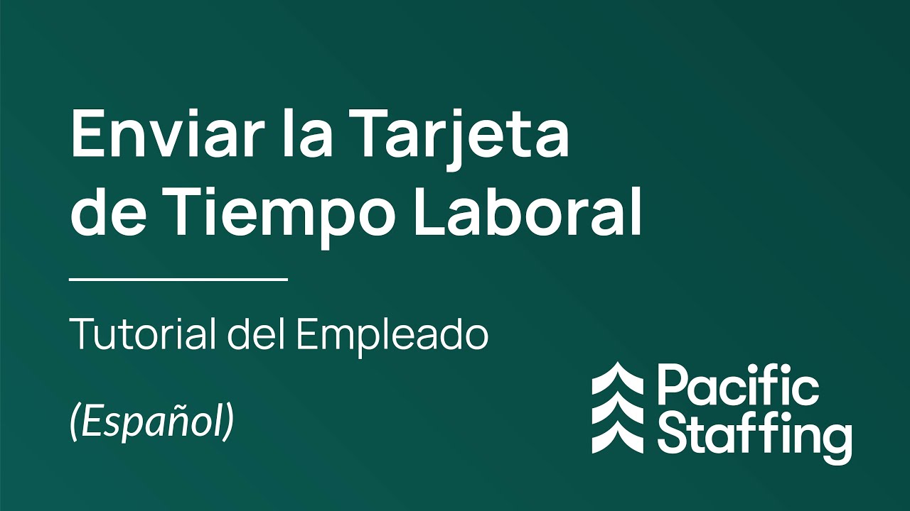 Submitting Timesheets - Employee Tutorial (Spanish) - YouTube