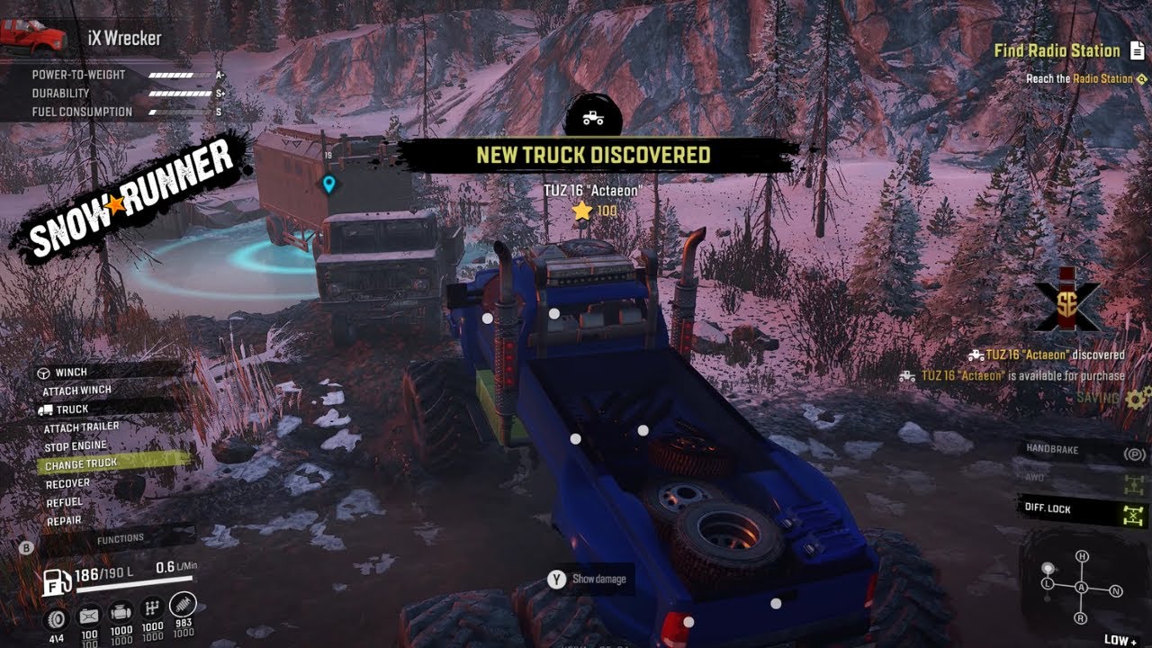 SnowRunner | Finding & Unlocking TUZ 16 ACTAEON in LAKE KOVD using THE ...