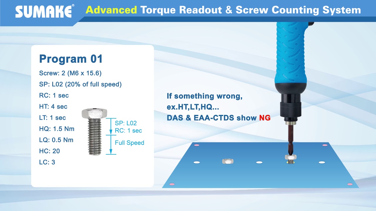 SUMAKE Advanced Torque Readout & Screw Counting System- EAA-CTDS - YouTube