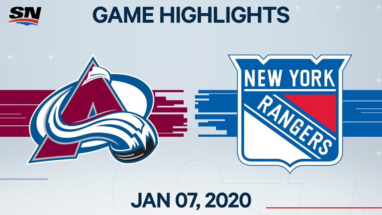NHL Highlights | Avalanche vs Rangers – Jan. 7, 2020 - YouTube