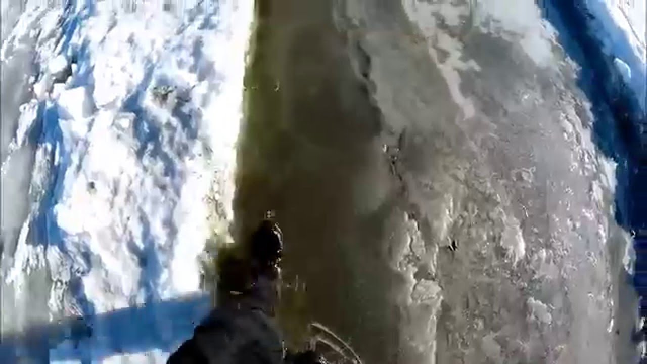 Crunching ice beneath feet - YouTube