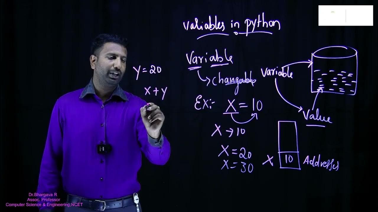 Variables in python - YouTube
