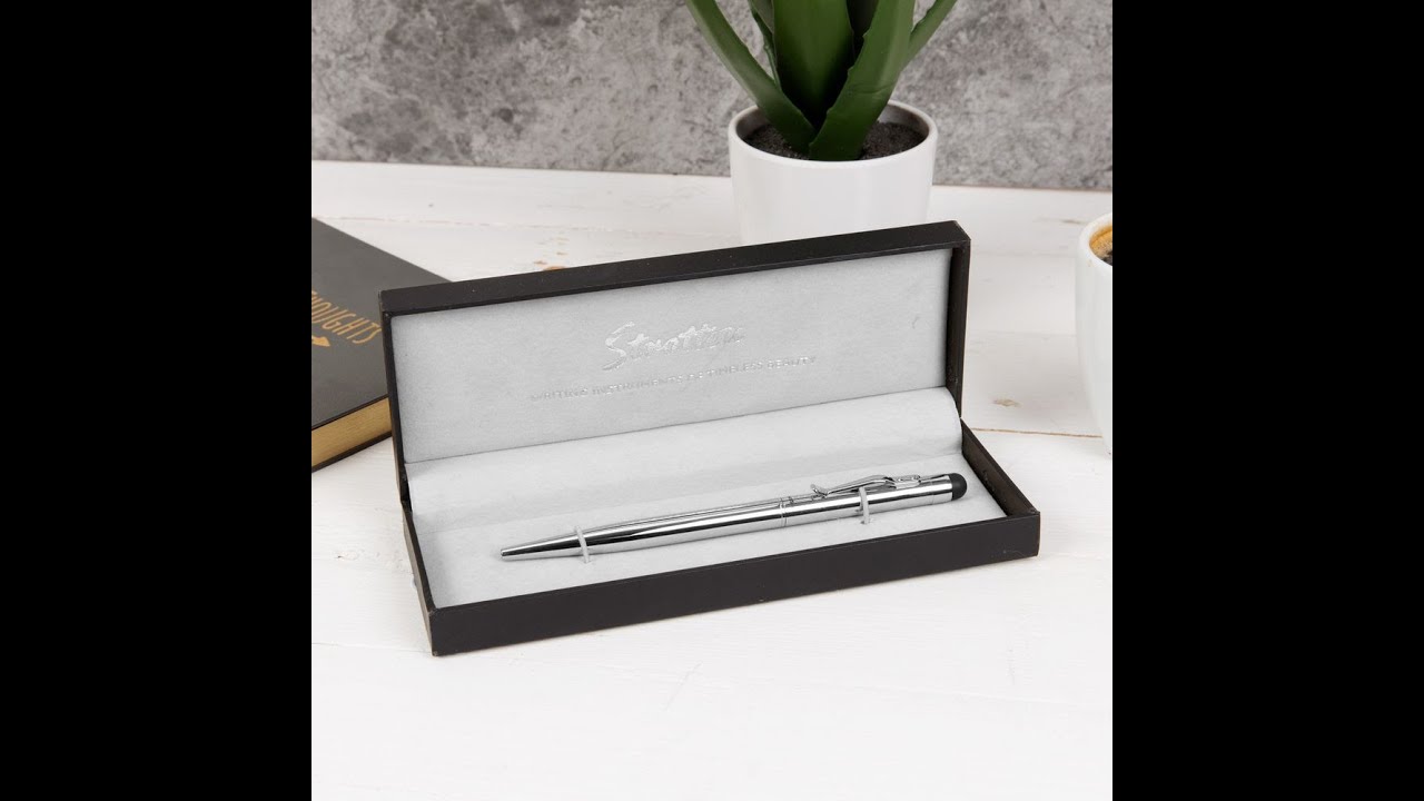 Personalised stratton Ball Point Stylus Pen - YouTube