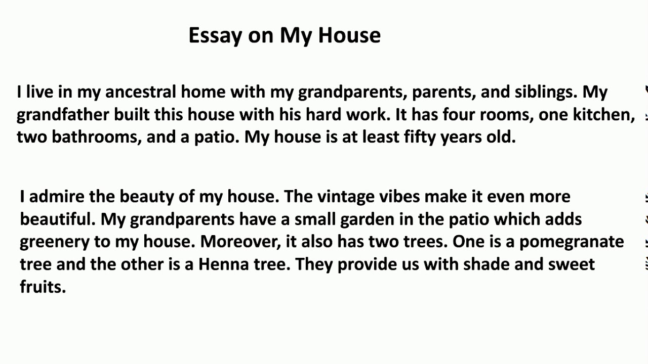 Essay on my house in english - YouTube