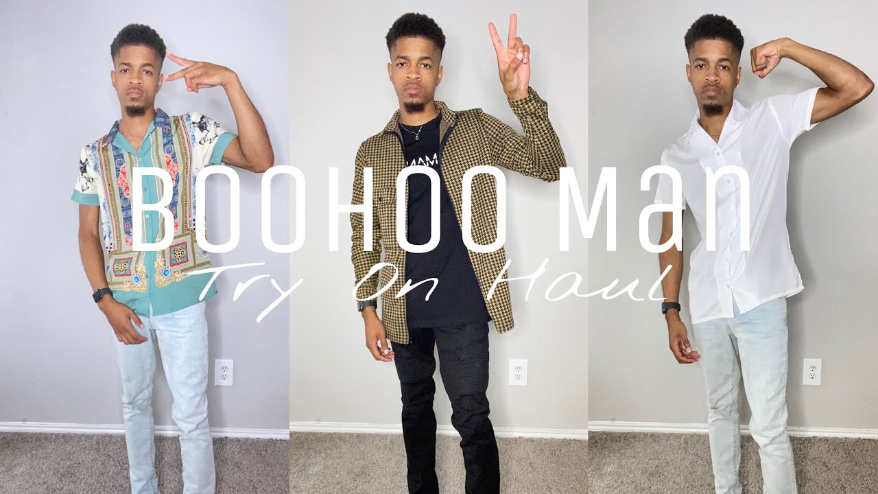 BooHooMAN Try on haul!! - YouTube