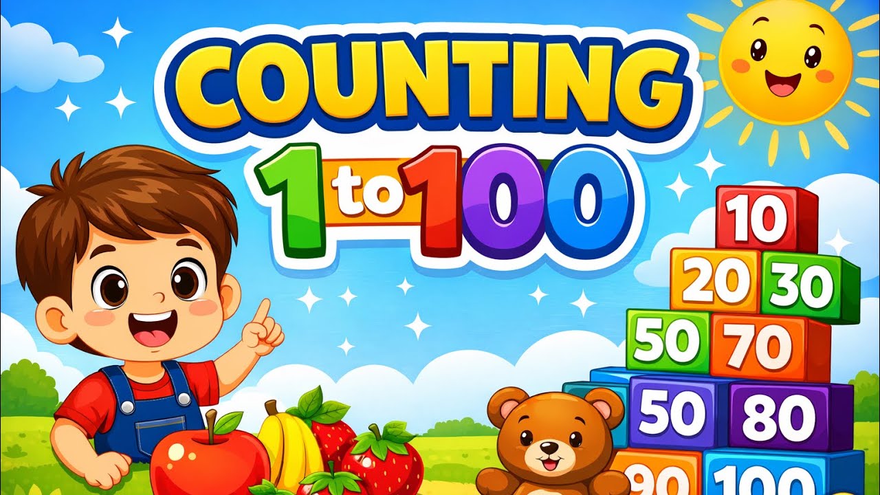 Counting song 123 | one two three in English | ginti ek se 100 tak # ...