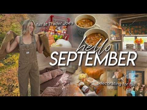 HELLO SEPTEMBER | decorating for fall, cooking cozy meals, fall at Trader Joe’s, & crafting 🍂☕️