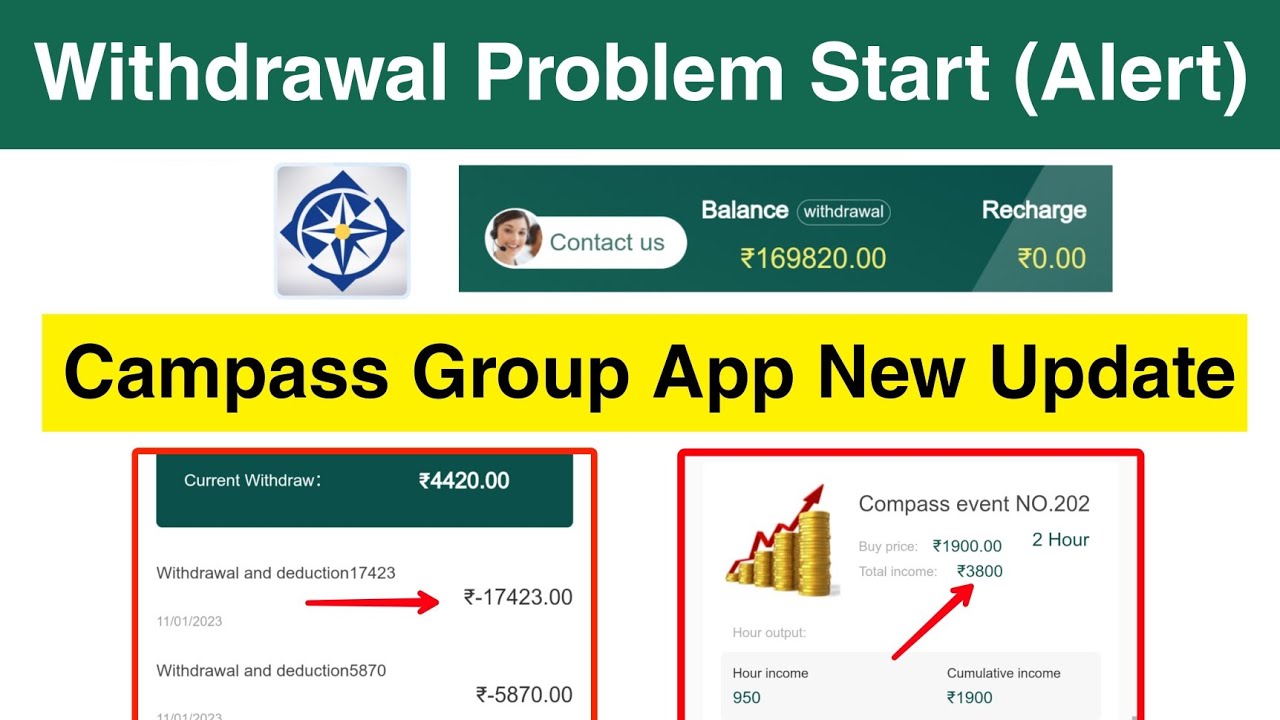 Compass Group App Withdraw Problem Solve || Compass Group App New ...