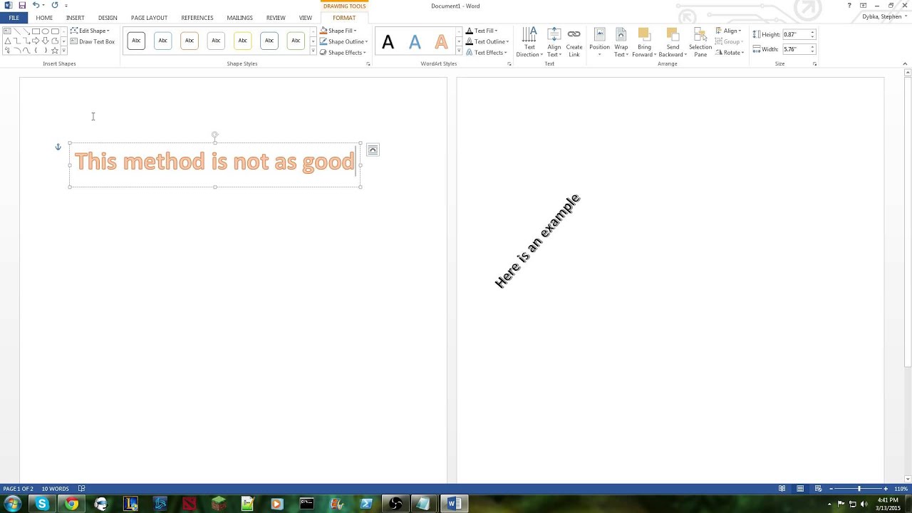Microsoft Word 2013 - Word Art Turtorial - YouTube
