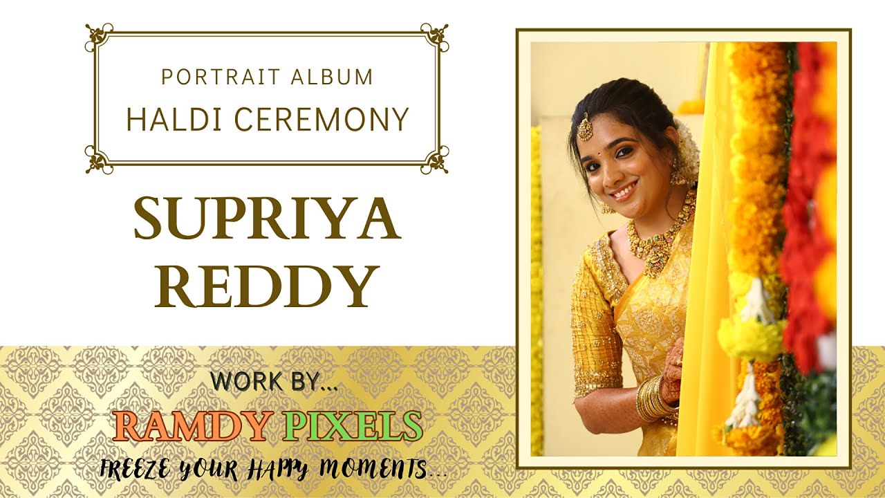 16" x 24" size Portrait Album design | Haldi & Nalugu of Supriya Reddy ...