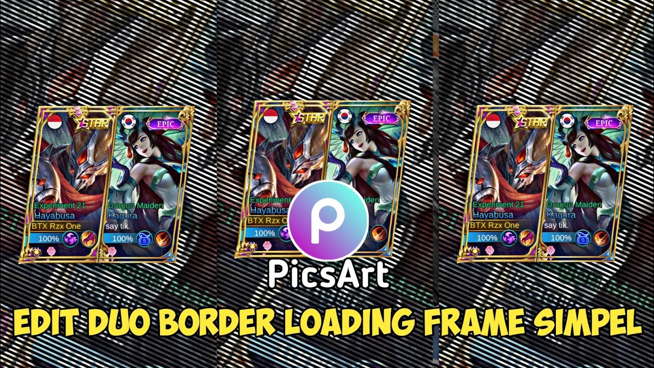 Tutorial Edit Foto ML Border Loading Frame di PicsArt Simpel - YouTube