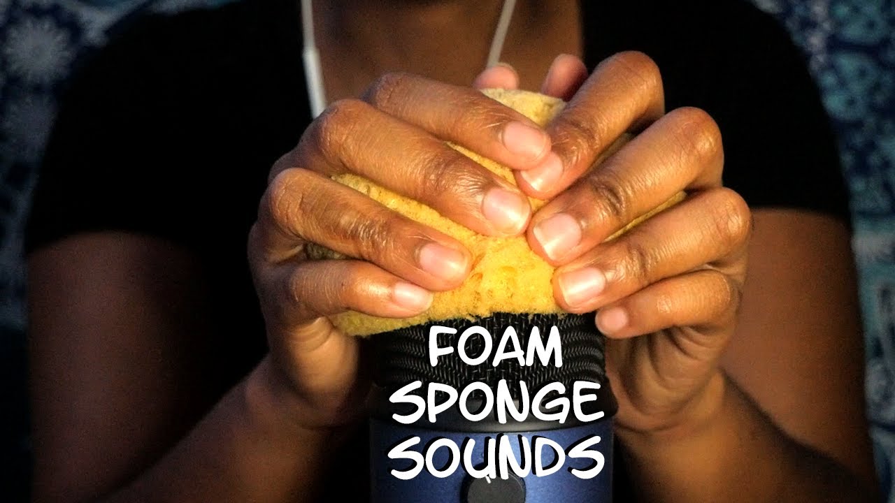ASMR | Relaxing Foam Sponge Sounds, Mic Rubbing, Sponge Tapping ...