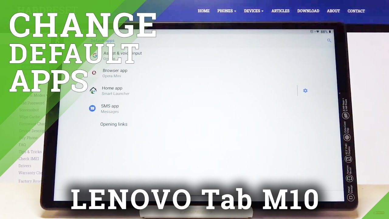 How to Set Up Default Browser in LENOVO Tab M10 – Personalize App ...