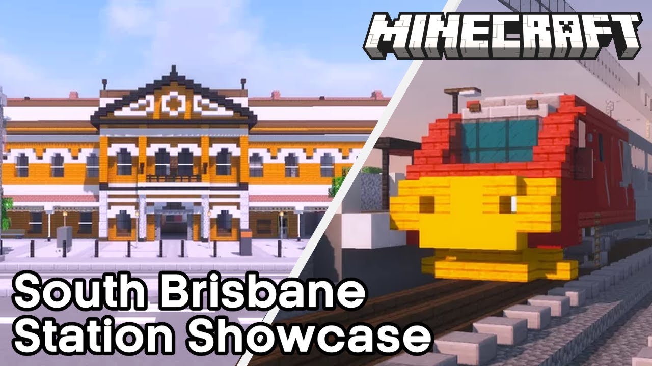 South Brisbane Station and Queensland Rail Trains Showcase | Minecraft ...