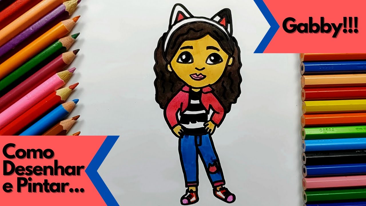Como Desenhar e Pintar a Gabby de Forma Fácil 🌈 - YouTube