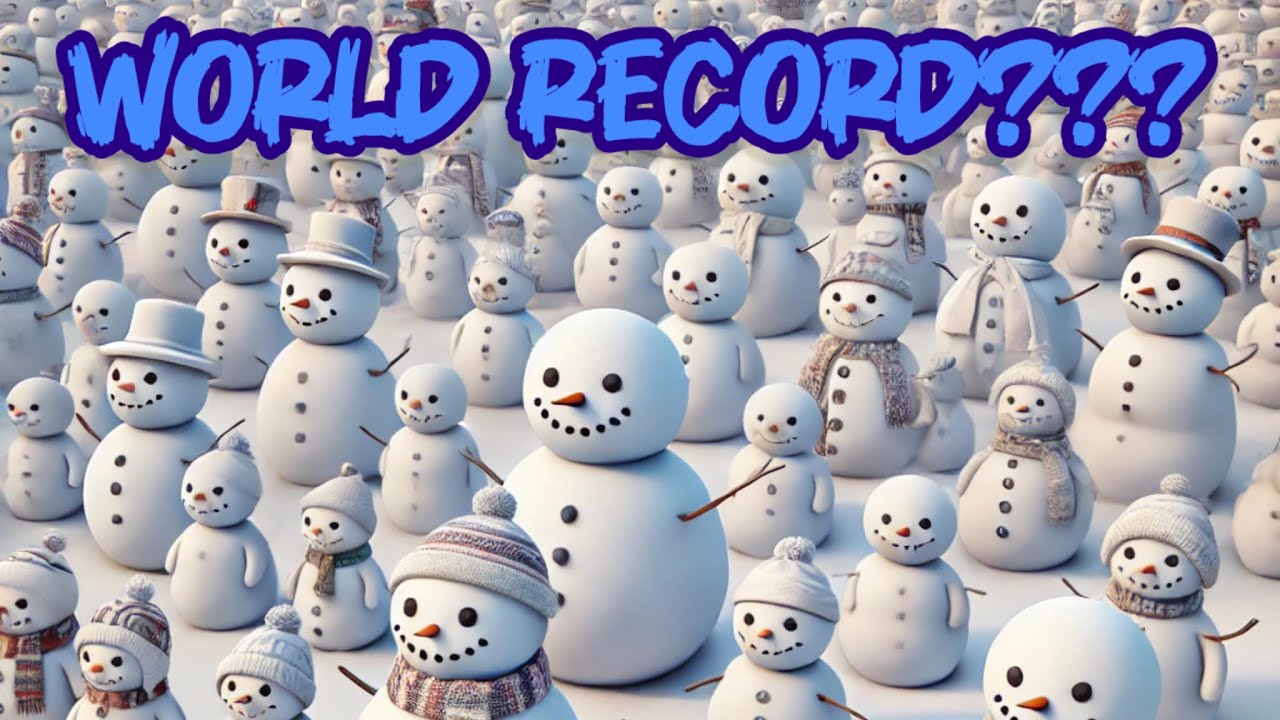 Attempting to break the world record for MOST SNOWMEN MADE⛄️ - YouTube
