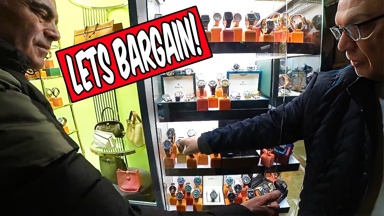 ISTANBUL FAKE MARKET Grand Bazaar Bargaining for a Watch! Follow Me On ...