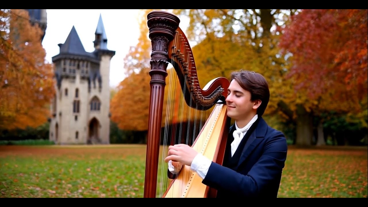 Calm Autumn Harp Music | Relaxing Fall Melodies for Relaxation ...