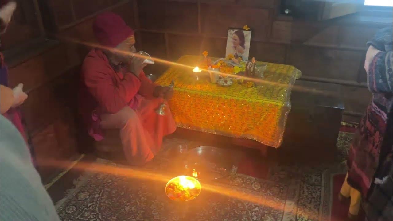 Waving of Lights in Babaji's Kutir in Haidakhan, India with the ...