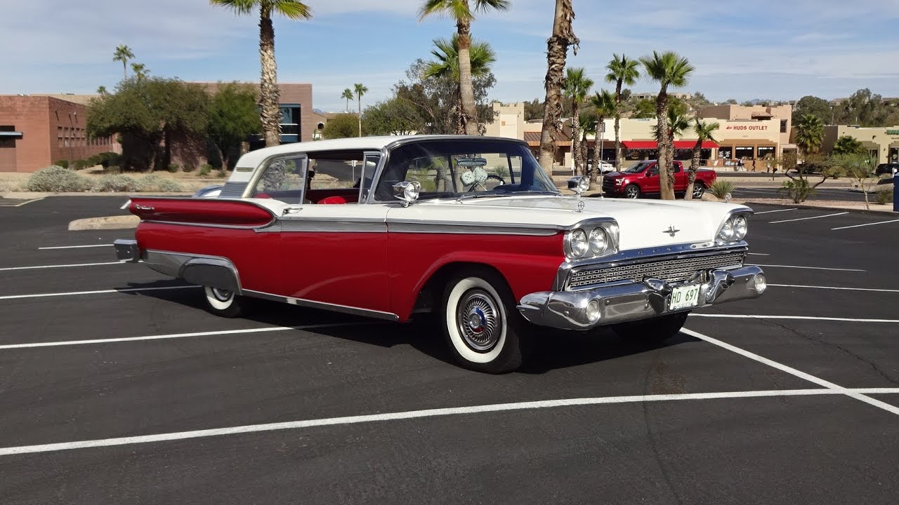 1959 Meteor Montcalm Rideau 500 in Red & White & Engine Sound on My Car ...