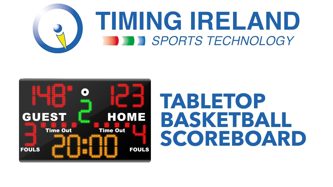 Tabletop Basketball Scoreboard by Timing Ireland - YouTube
