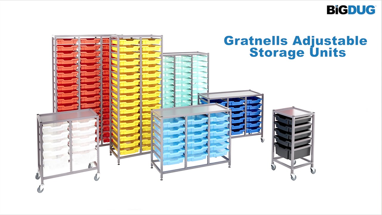 BiGDUG Adjustable Column Units For Gratnell Trays - YouTube