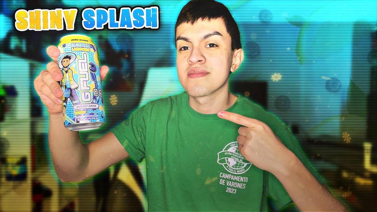 NEW Shiny Splash Blueberry Lemonade GFUEL Can Review! - YouTube