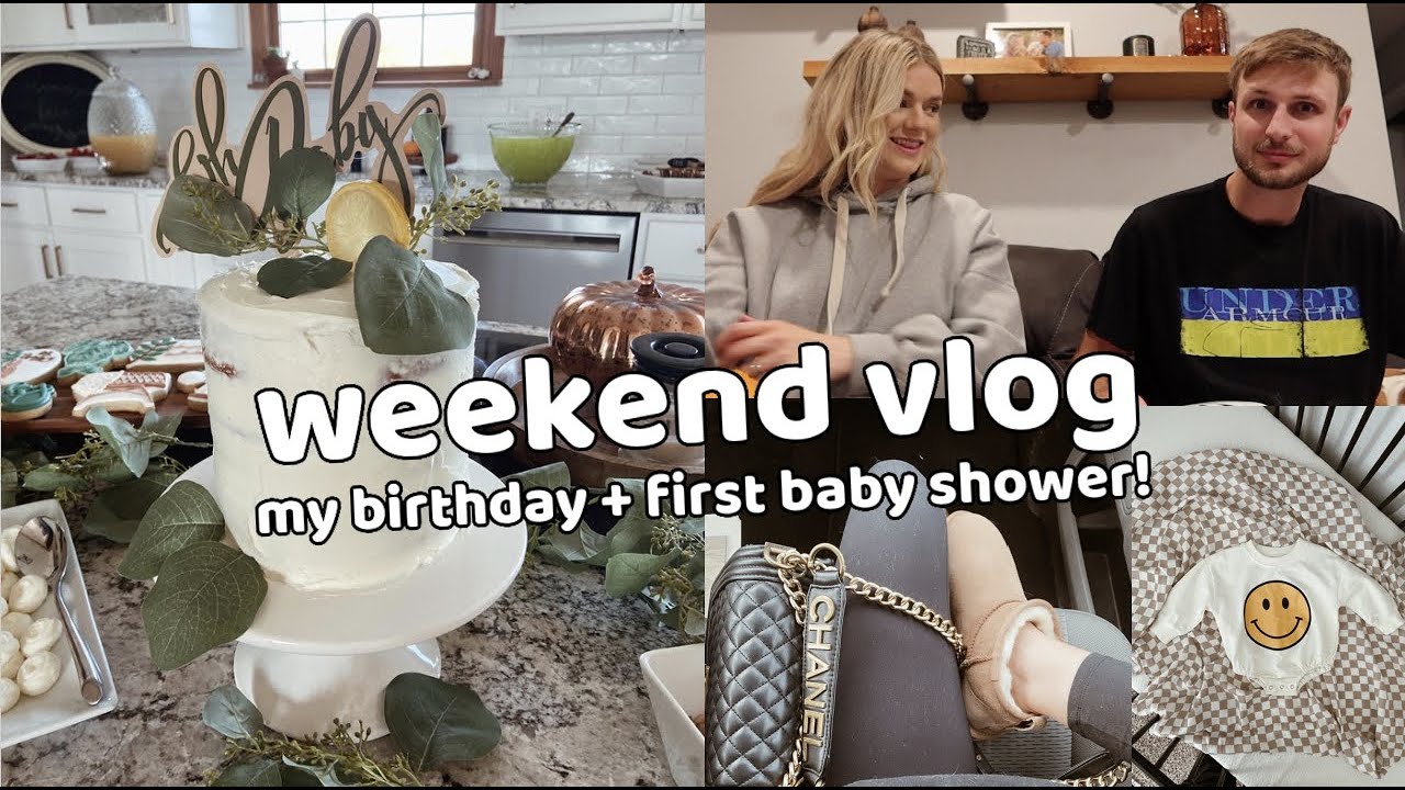 MY BIRTHDAY + FIRST BABY SHOWER! - YouTube