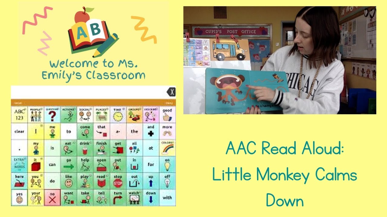 AAC Read Aloud: Calm Down Little Monkey - YouTube