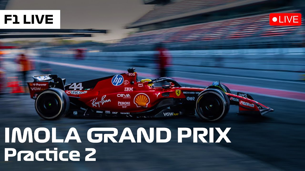 🛑 F1 Live : IMOLA GP Practice 2 - Commentary + Live Data - YouTube