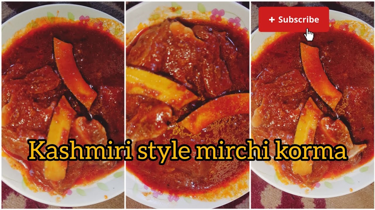 Wazwaan Mirchi Korma || Kashmiri Mutton Korma || Marchewangan Korma ...