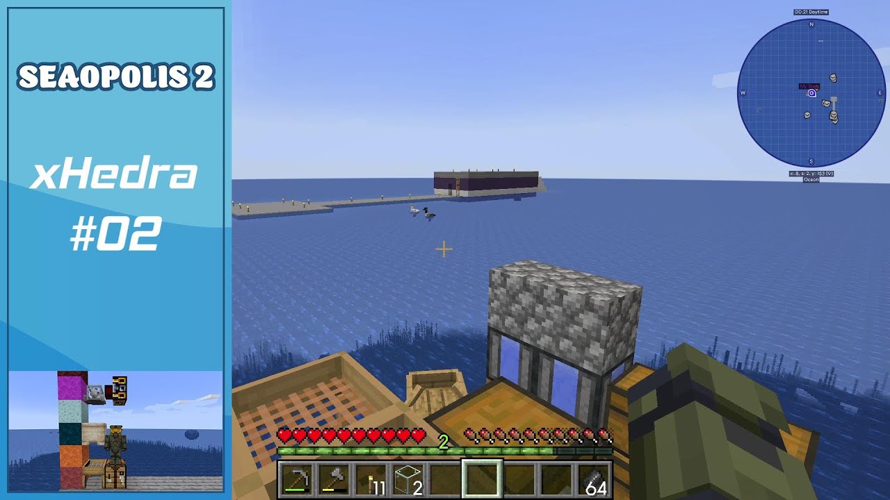 Seaopolis 2 E02 - Starting the Mob Farm and Oreganic Matter - YouTube